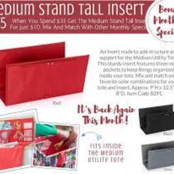 thirty-one | Bags | Thirty One Stand Tall Insert New For Medium Utility ...